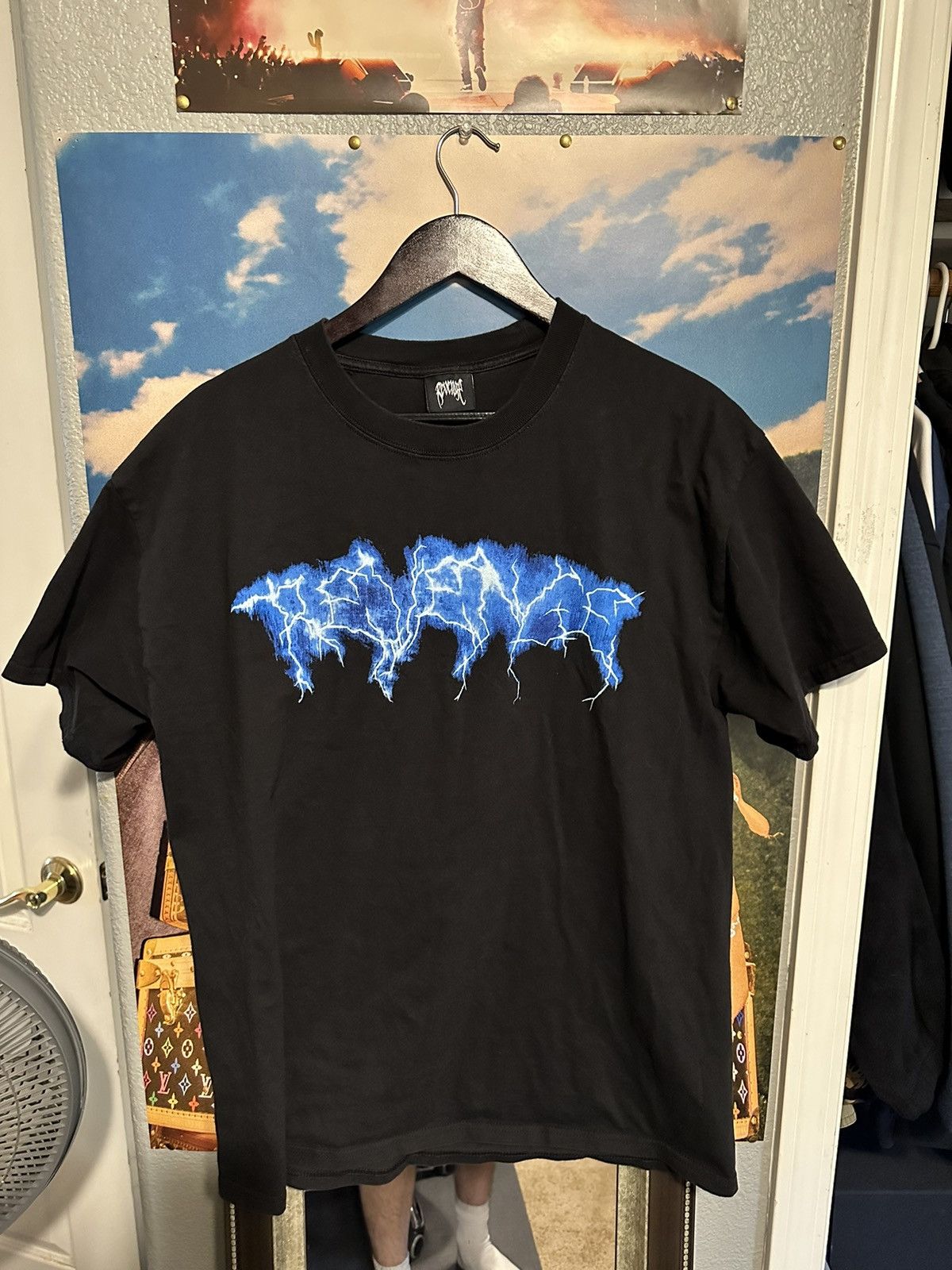 Revenge revenge blue lightning t-shirt | Grailed