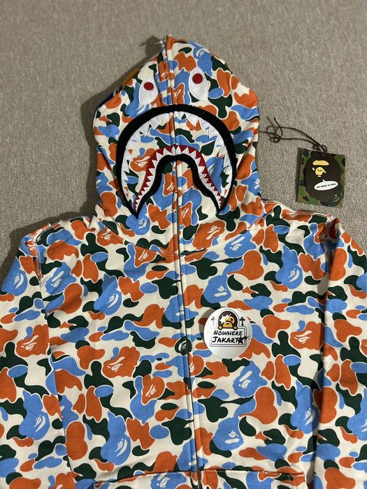 Bape Bape Store Indonesia Exclusive Camo Shark Hoodie | Grailed