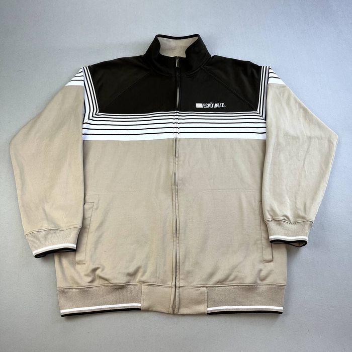 Ecko Unltd. Vintage Ecko Unltd Track Jacket Large Brown Full Zip Hip ...