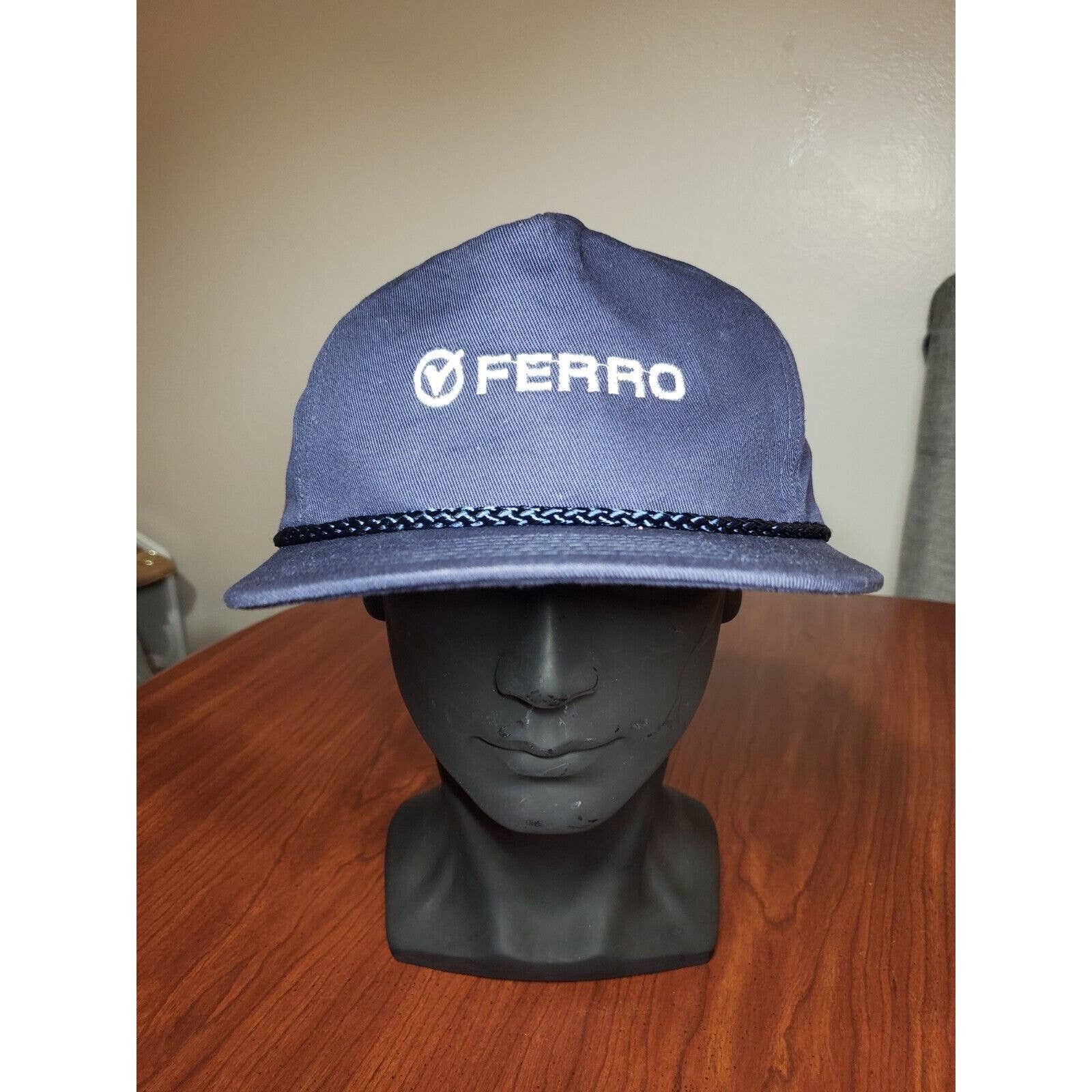 Hat VINTAGE FERRO CONCEPTS TRUCKER HAT SNAPBACK CAP BLUE KC | Grailed