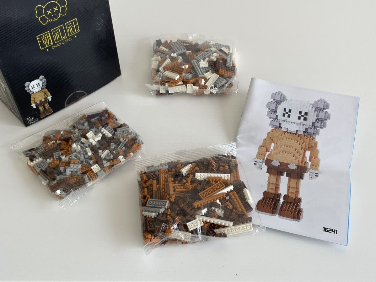 Kaws Kaws Figure Brown Lego Type Building Blocks | Grailed