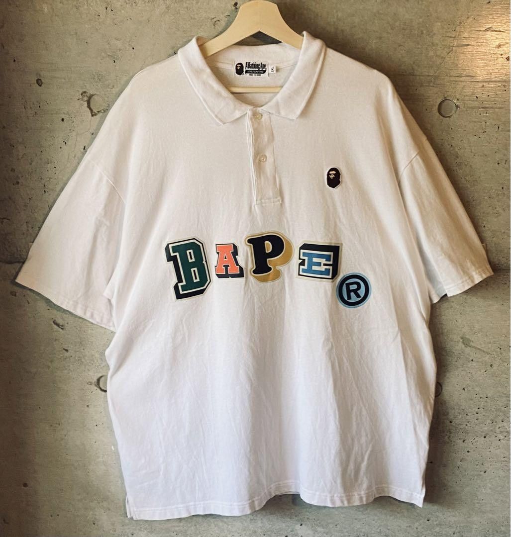 Bape Bape Multi Font Relaxed Fit Polo | Grailed
