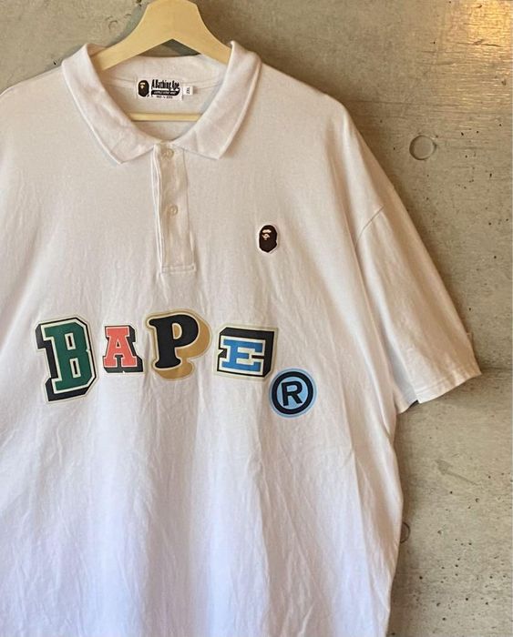 Bape Bape Multi Font Relaxed Fit Polo | Grailed