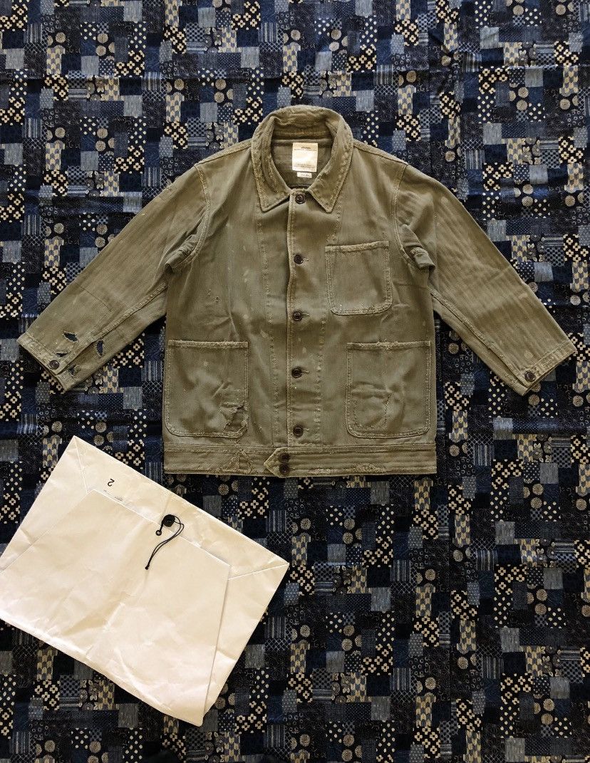 Visvim Visvim 18SS Crash Patch Oil Herringbone Jacket | Grailed