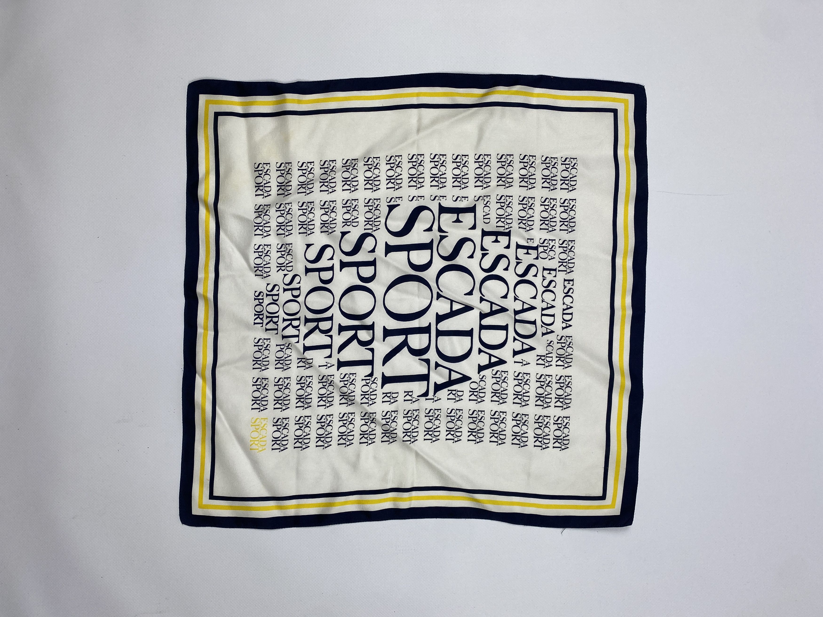 Escada Escada Sport Monogram Small Silk Scarf | Grailed