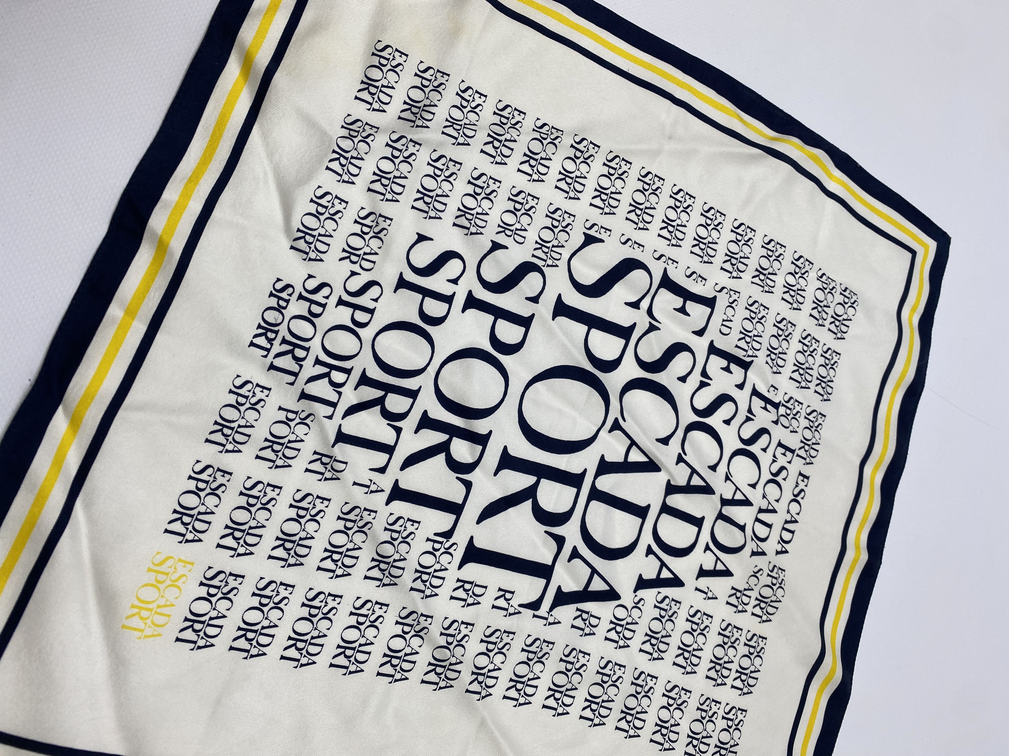 Escada Escada Sport Monogram Small Silk Scarf | Grailed