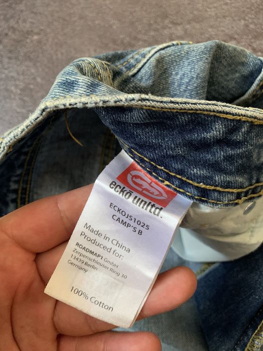 Vintage Ecko UNLTD BAGGY FIT , DENIM BIG LOGO PANTS / RAP PANTS | Grailed