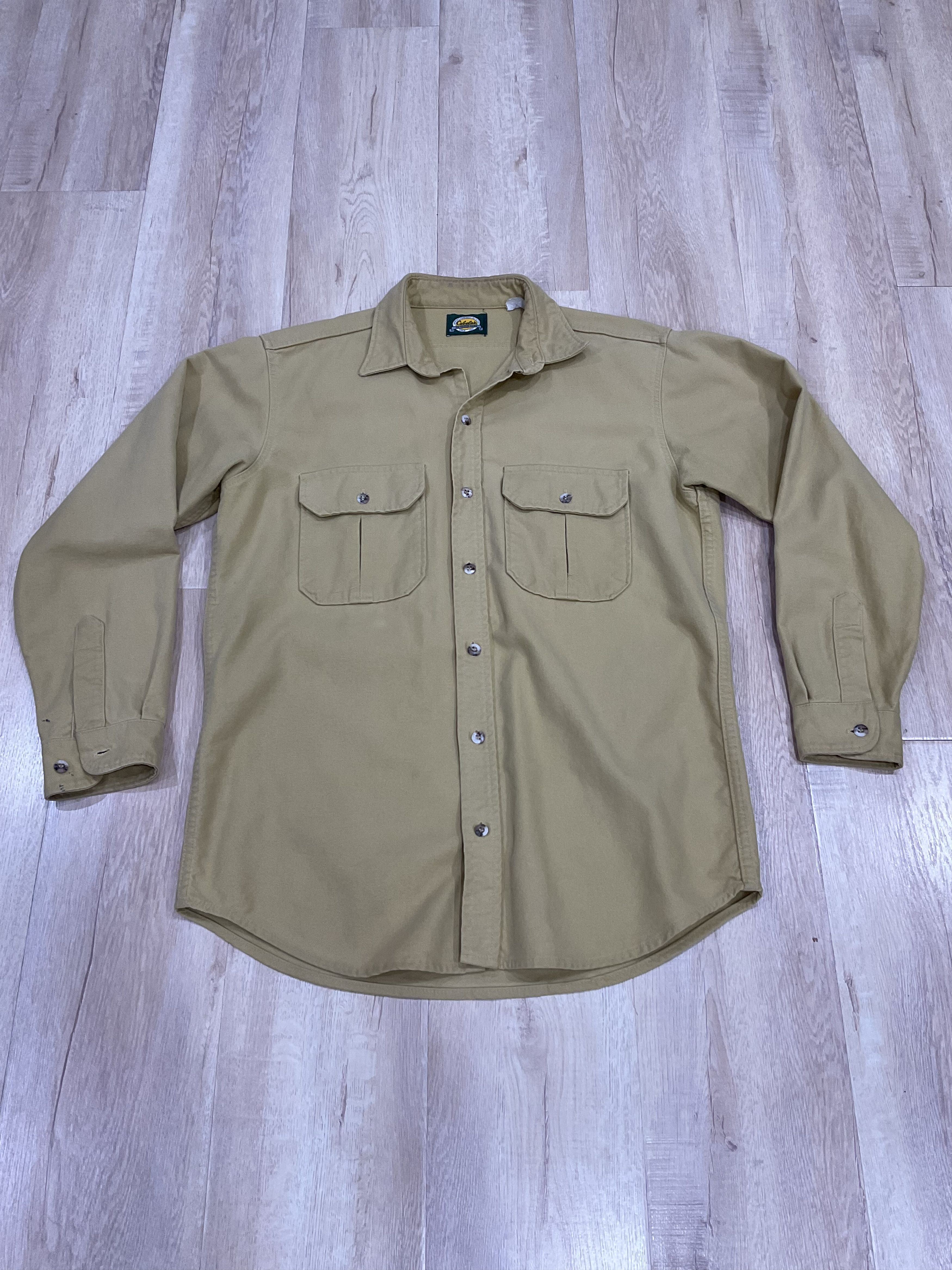 Vintage Cabelas Thick Tan Workshirt | Grailed