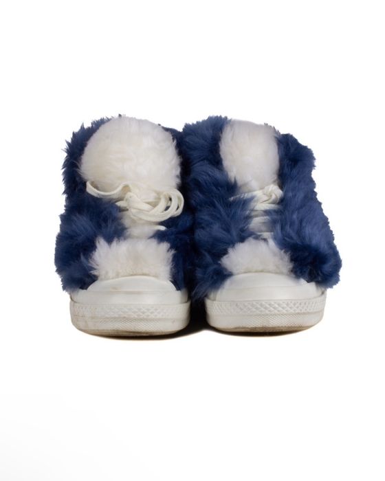 Converse AMBUSH x CONVERSE NAVY/WHITE FAUX FUR HIGH TOP SNEAKERS | Grailed