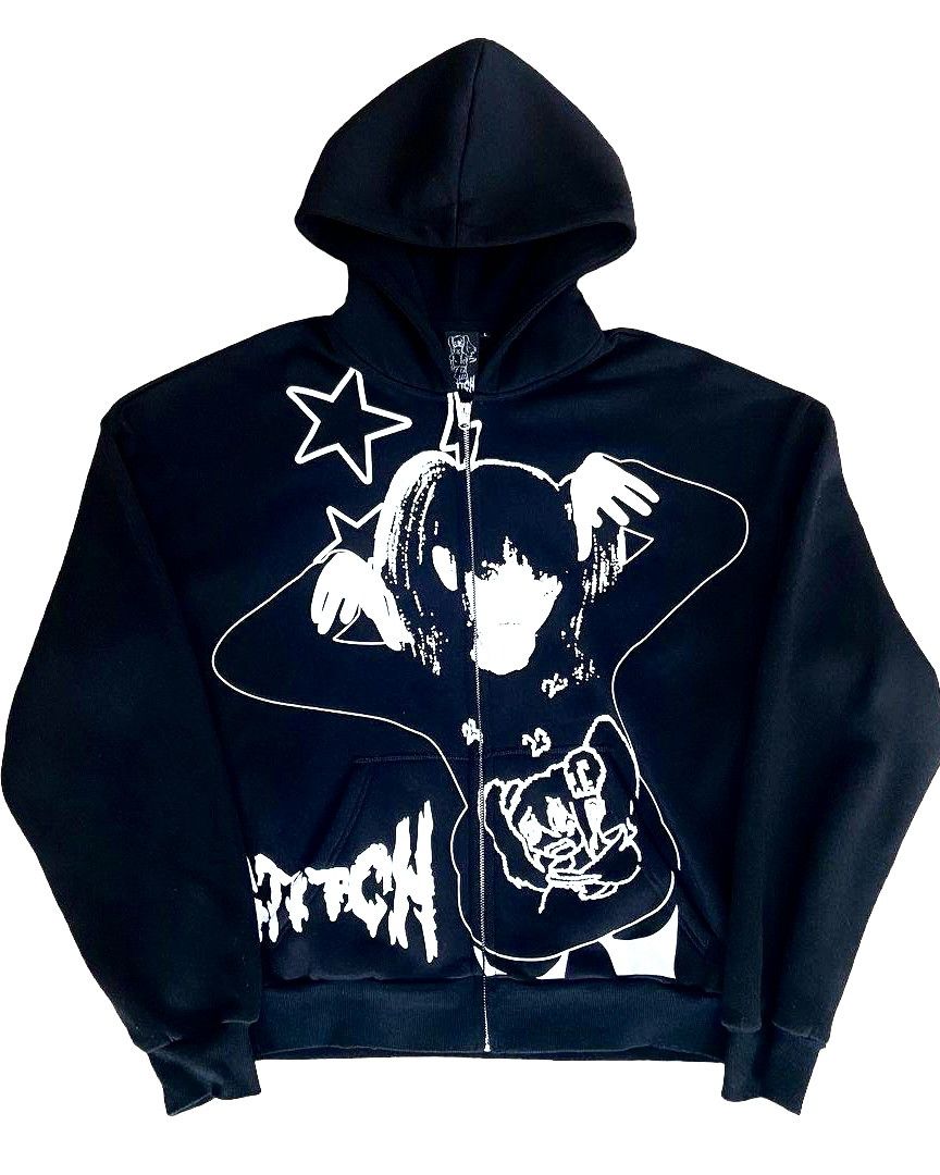 Designer Y2K ANIME ZIP HOODIE | Grailed