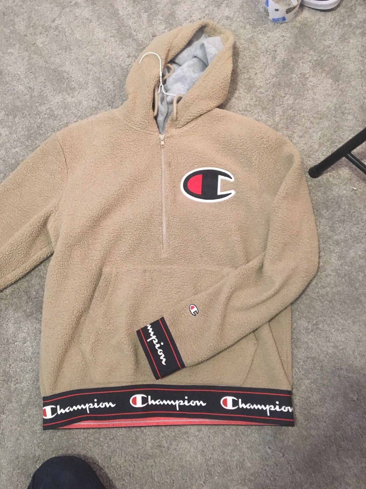 Champion Champion Tan Sherpa | Grailed