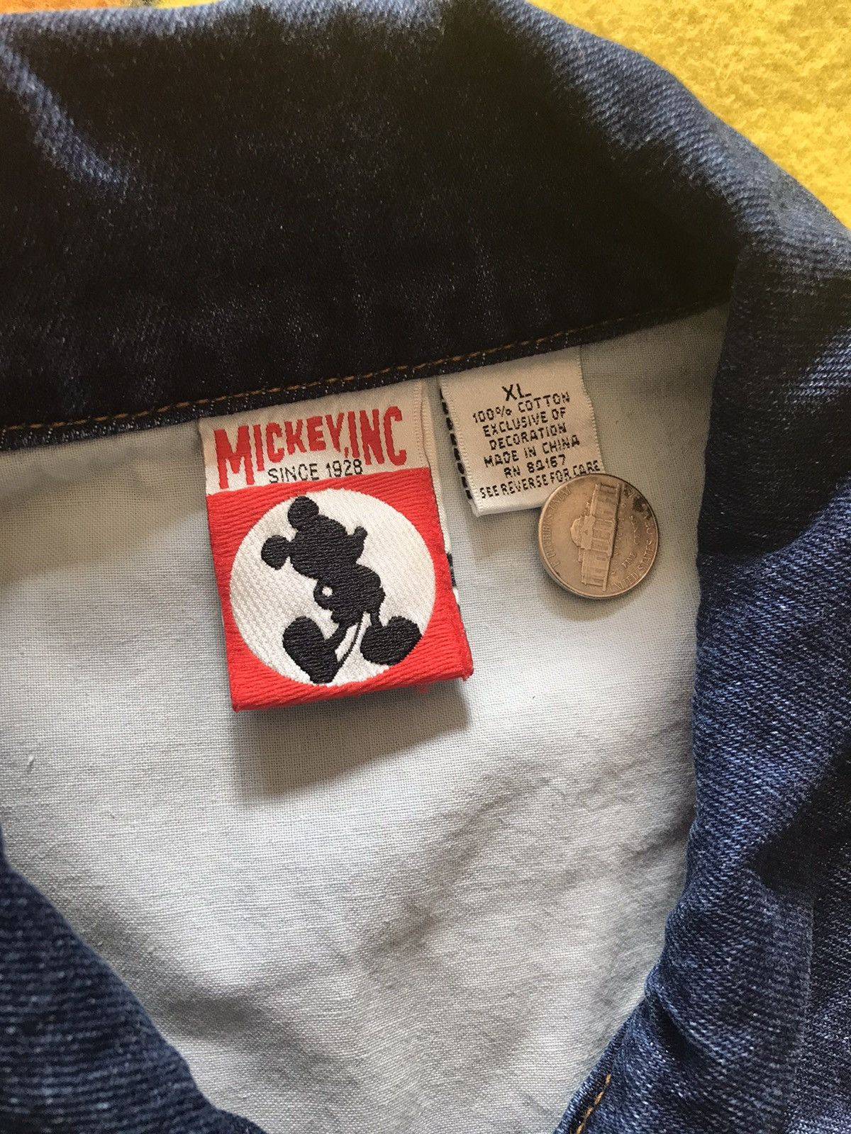 Vintage Vintage 90’s Disney Mickey Mouse Denim Jacket | Grailed