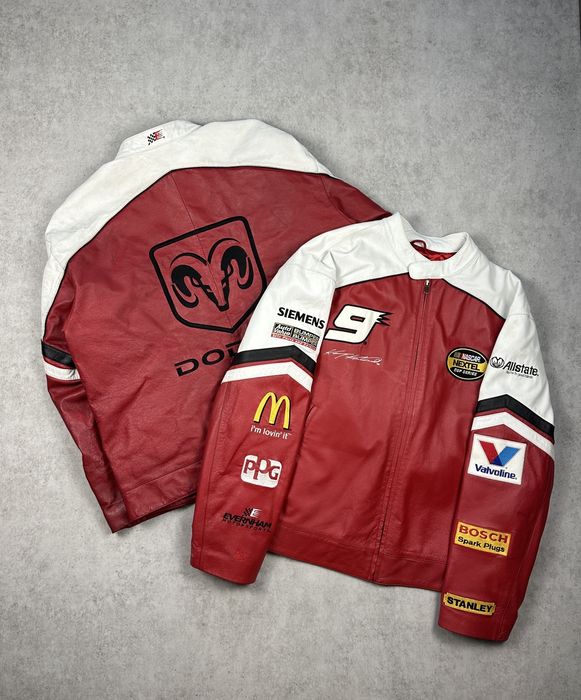 Chase Authentics DODGE NASCAR LEATHER JACKET | Grailed