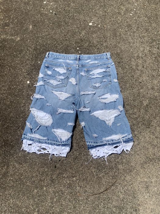 Custom Custom baggy distressed jorts | Grailed