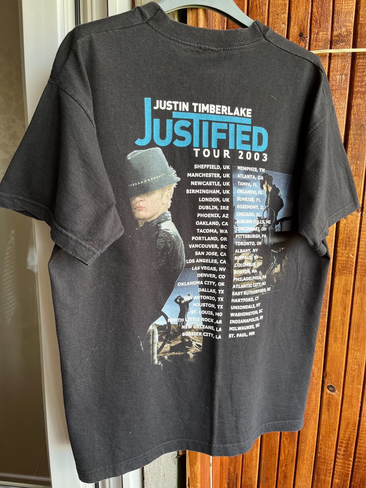 Band Tees × Vintage Vintage Justin Timberlake Faded Black Tour T-Shirt ...
