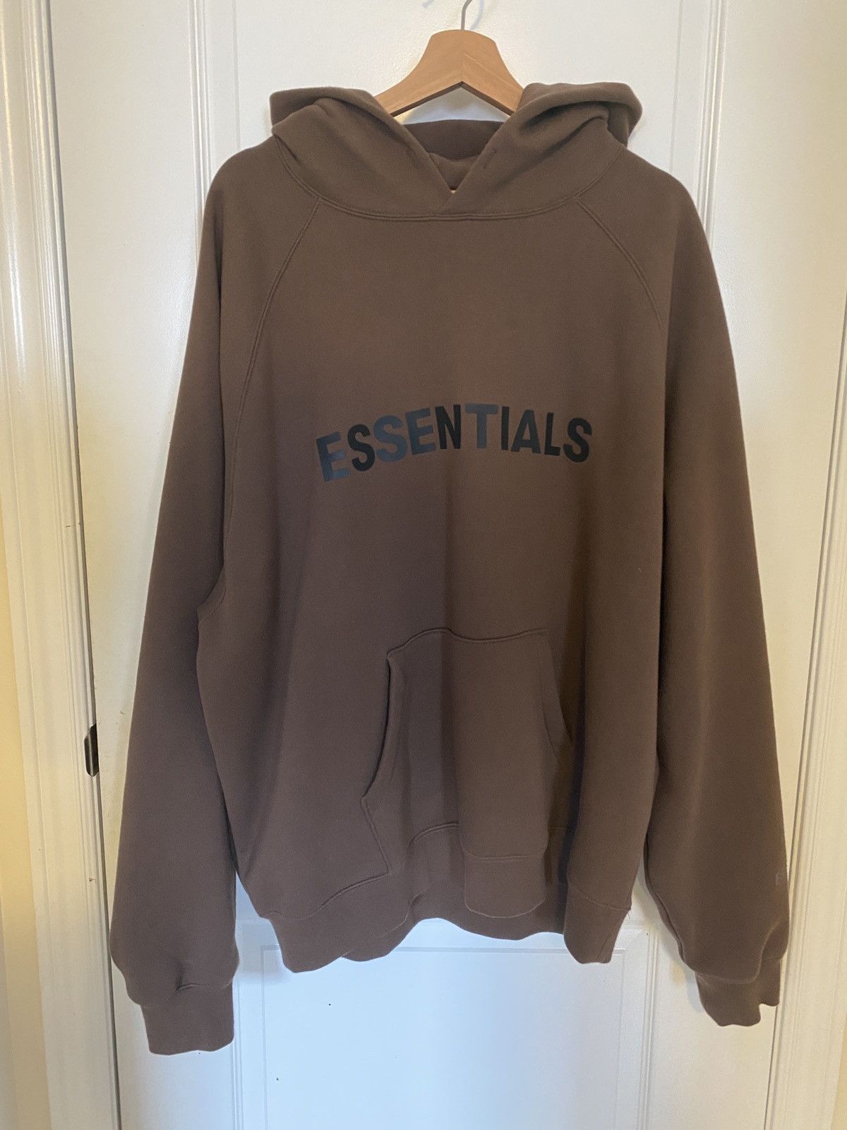 Essentials × Fear of God Fear of God Essentials Brown Hoodie | Grailed