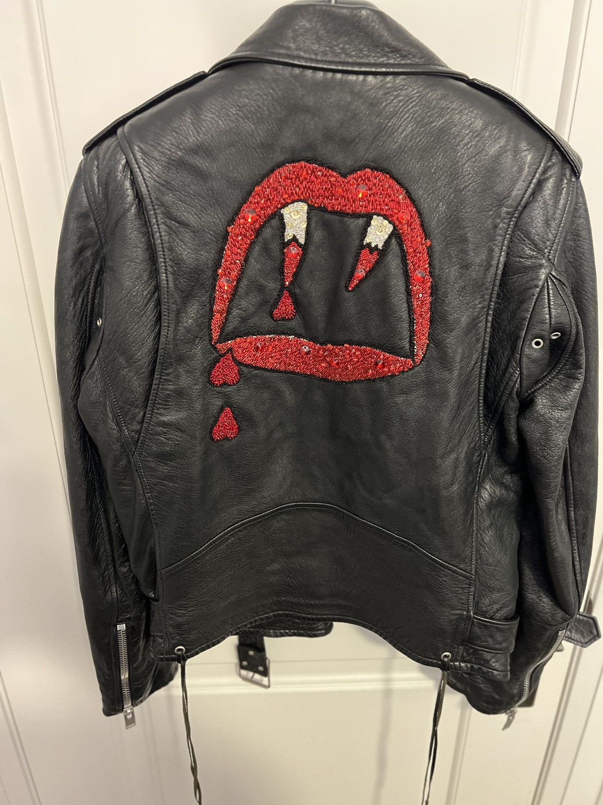 Saint Laurent Paris L17 Saint Laurent Paris Blood Luster Leather Jacket ...
