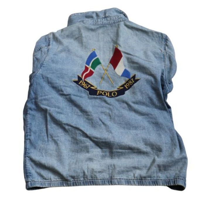Ralph Lauren Polo Ralph Lauren Cross Flags Denim Jacket Sz.XL | Grailed