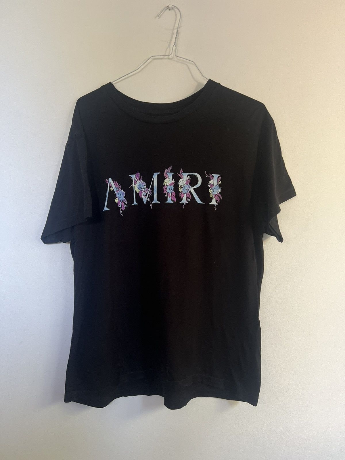 Amiri Amiri flowers Logo TEE | Grailed