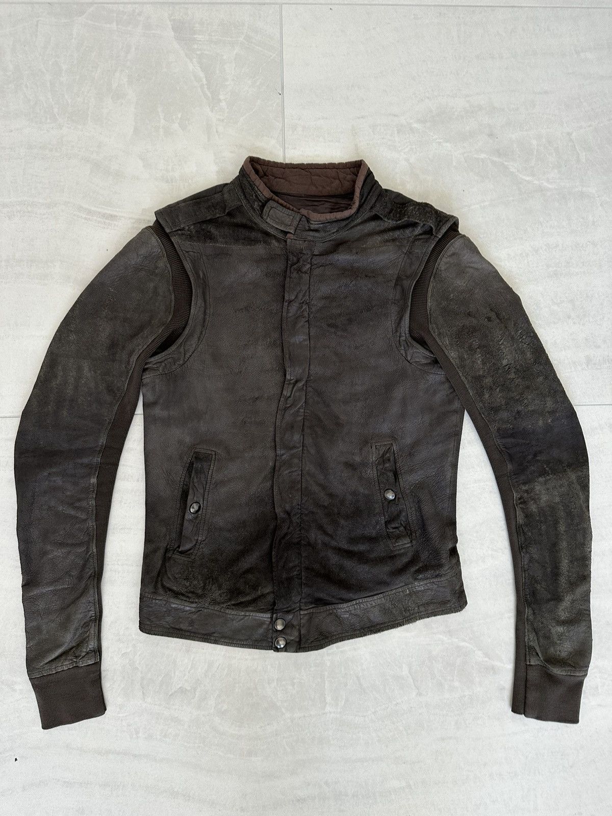 Rick Owens RICK OWENS ARCHIVE F1 CREATCH BLISTERED LAMB PILOT JACKET | Grailed