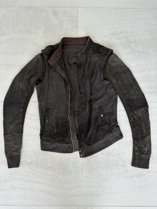 Rick Owens RICK OWENS ARCHIVE F1 CREATCH BLISTERED LAMB PILOT JACKET | Grailed