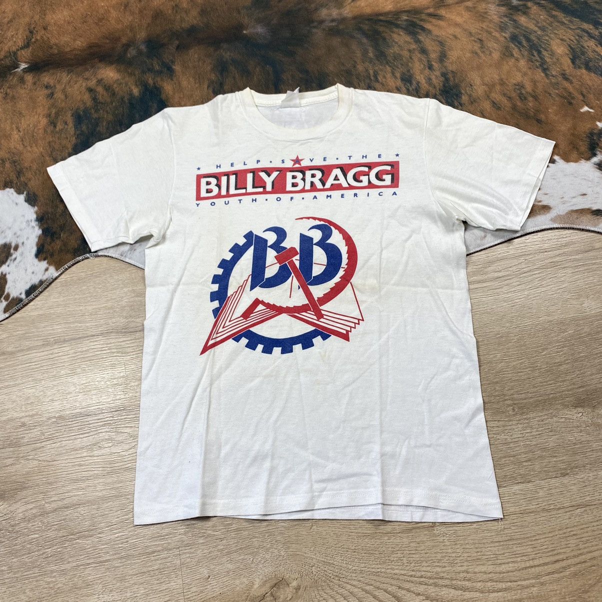 Band Tees × Made In Usa × Vintage Vintage 90s BILLY BRAGG Help Save The Youth of America Tee ...