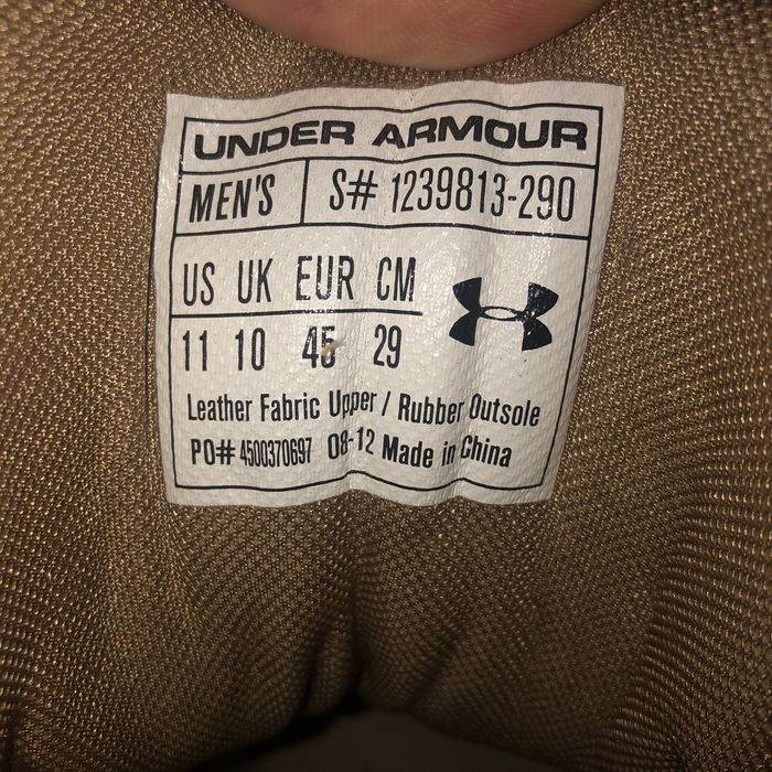 Under Armour Under Armour storm tan desert military combat boot | Grailed
