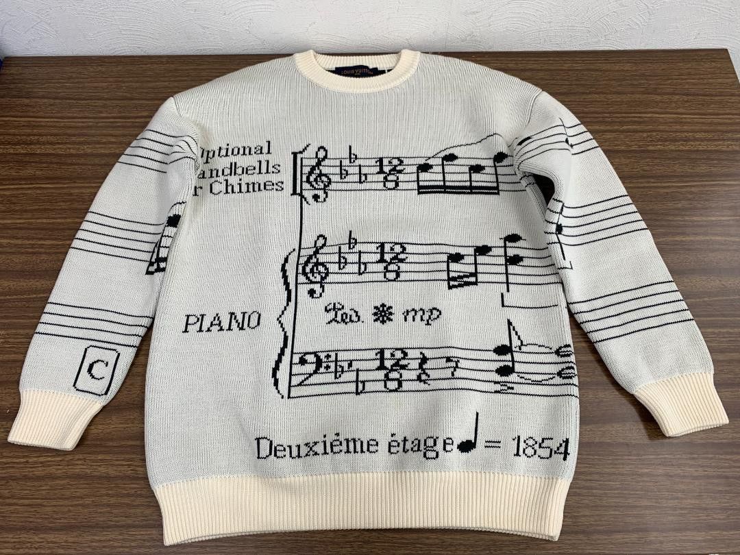 Louis Vuitton Partition Intarsia Music Note Sweater | Grailed
