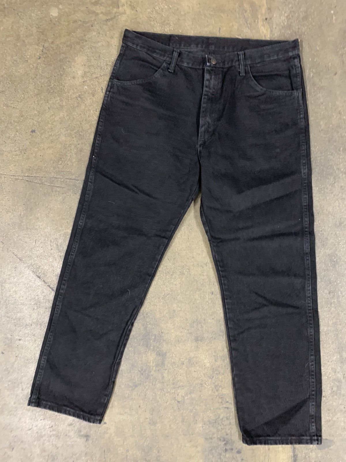 Wrangler Vintage 1990s Rustler 38 x 30 Black Jeans | Grailed