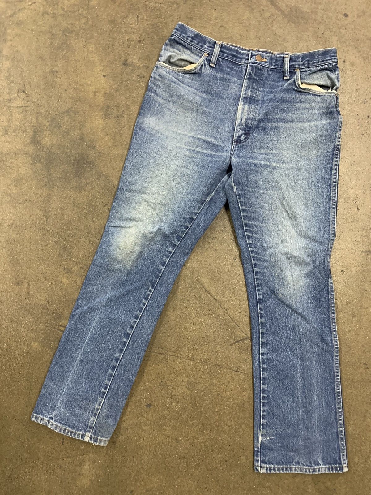 Wrangler Vintage 1980s Faded Bootcut Rustler Jeans | Grailed