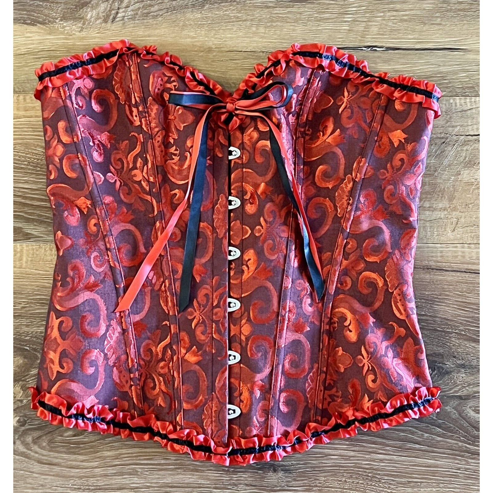Other Women Bustier Burlesque Corset Top Waist Lingerie L Red | Grailed