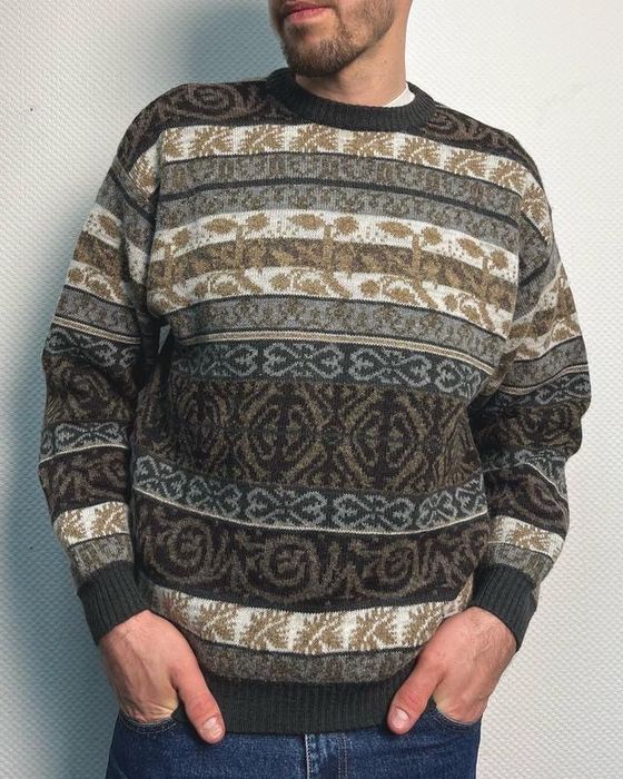Vintage Vintage Italian Pattern Knit Sweater | Grailed