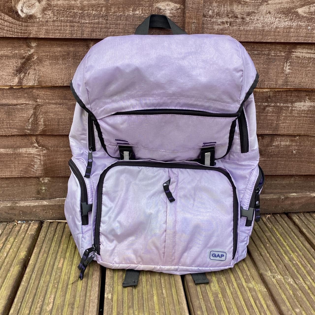 Gap Vintage GAP 1990s lilac purple shiny rucksack bag | Grailed
