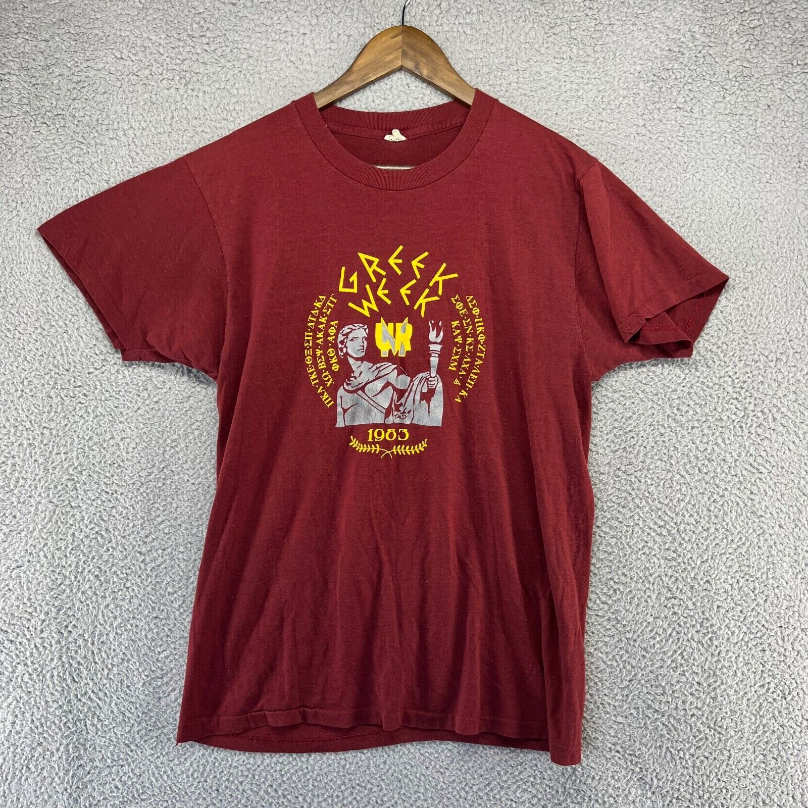 Screen Stars Vintage Greek Week Shirt Mens Extra Large Red Yellow ...