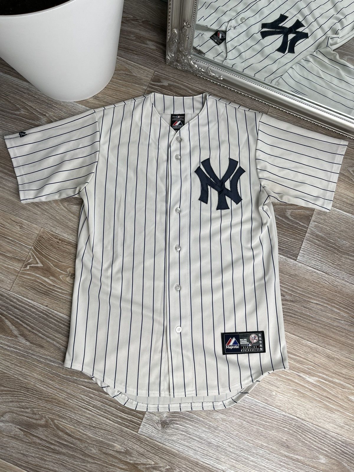 Majestic Majestic New York Yankees Striped Jersey Vintage | Grailed