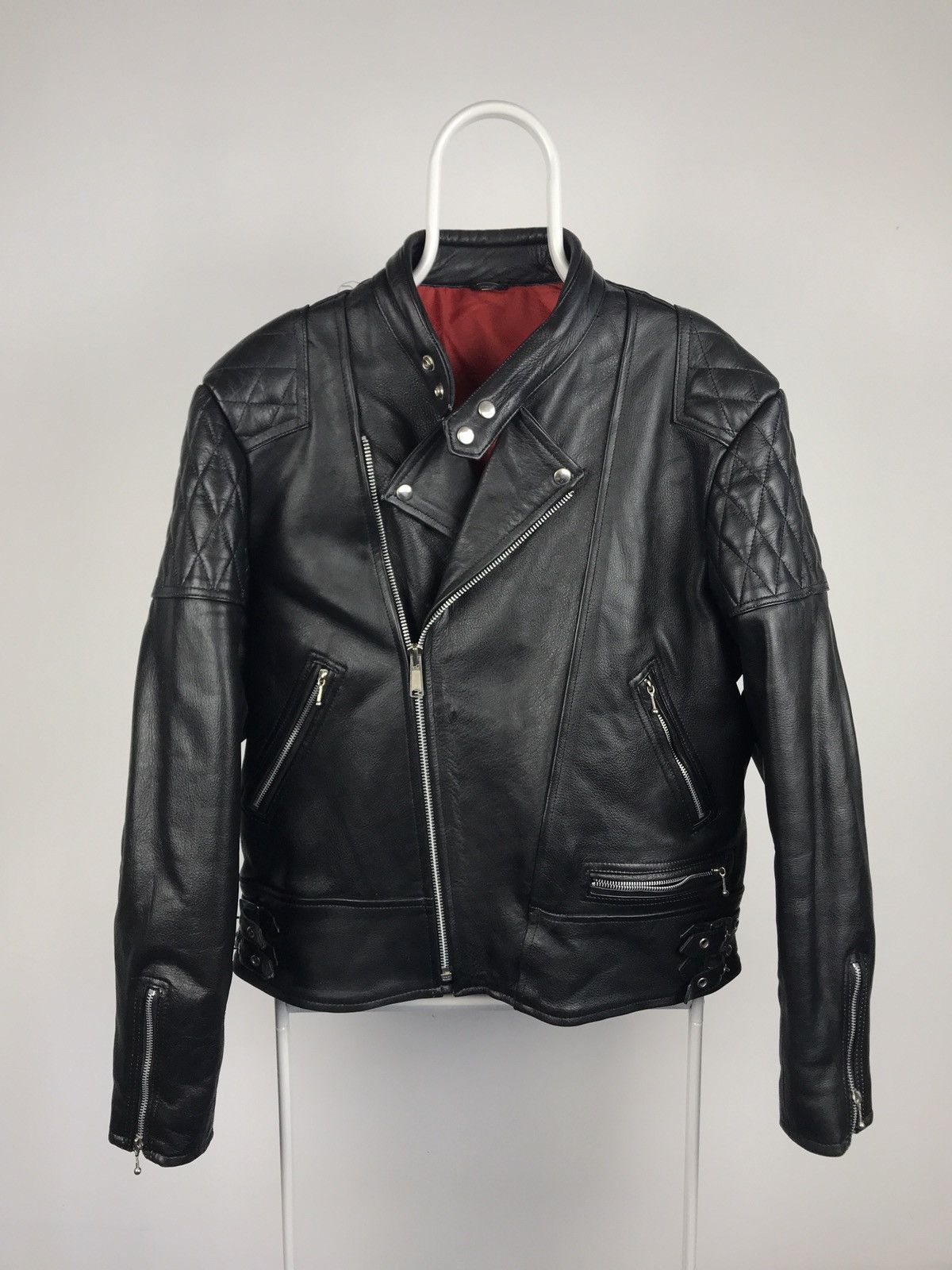 Vintage Vintage Racing Biker Leather Echtes Leder Jacket | Grailed