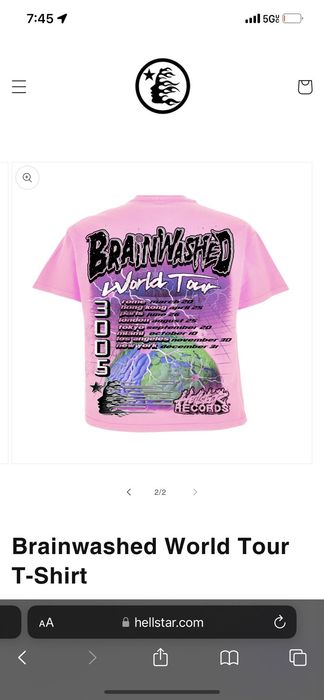 HELLSTAR Hellstar Brainwashed World Tour T- Shirt | Grailed