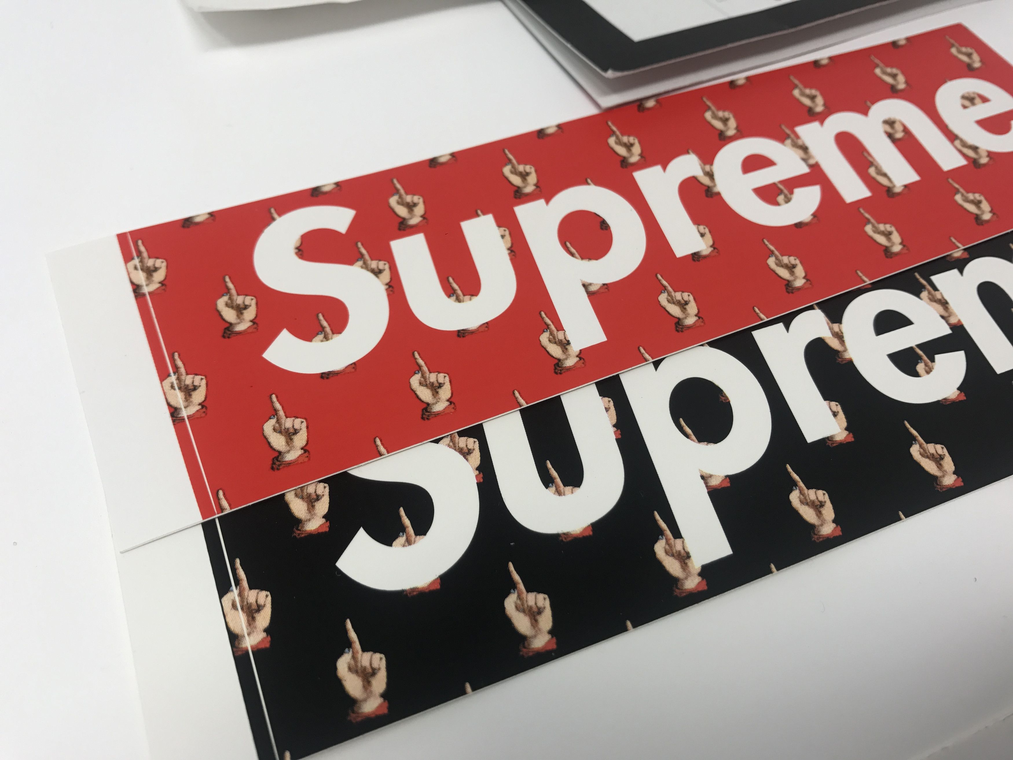 Supreme Undercover Middle Finger Box Logo Sticker Set | Grailed