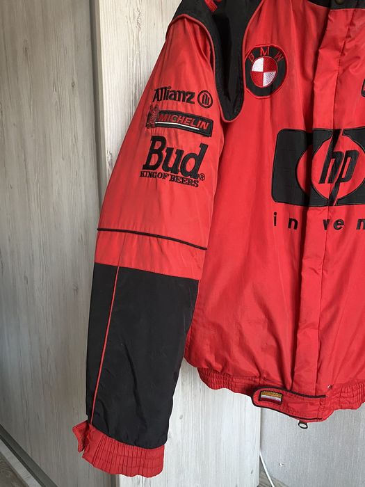 Marlboro BMW Williams F1 Red Budweiser Racing Jacket Vintage M | Grailed