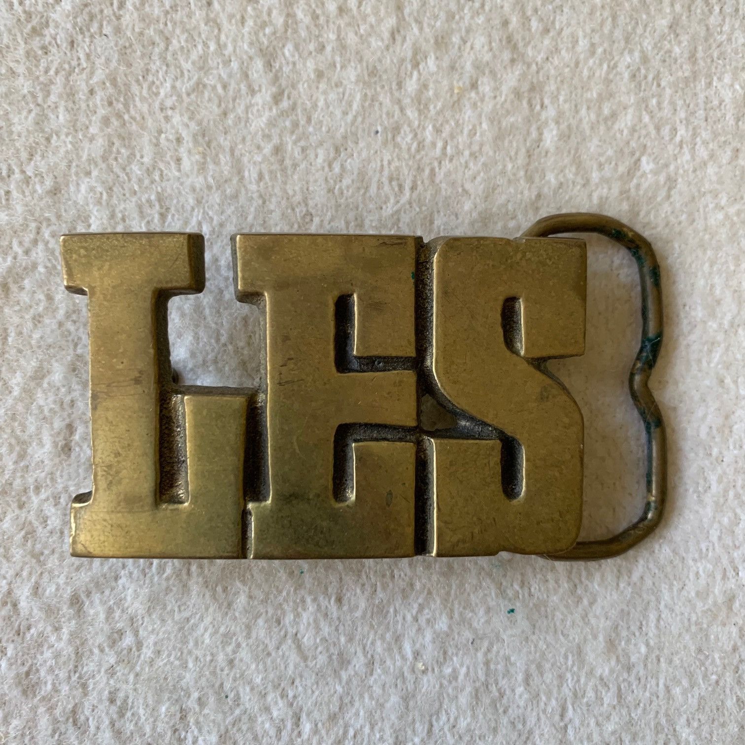 Vintage Vintage Solid Brass Name Belt Buckle LES 1970's | Grailed