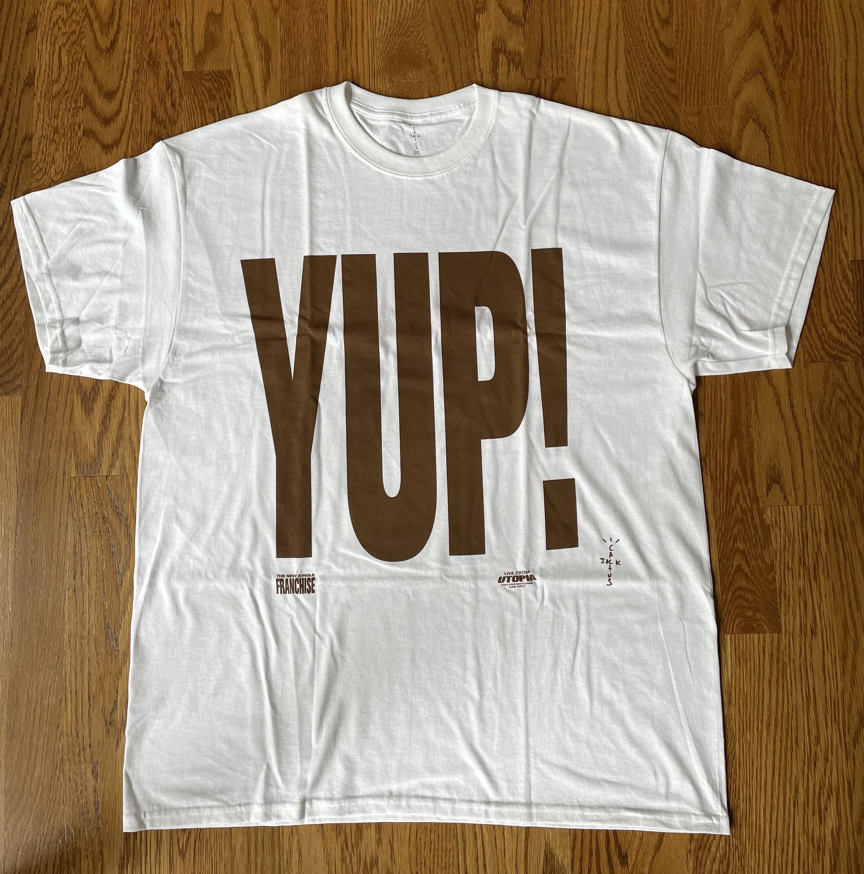 Travis Scott OneSize Travis Scott Franchise Promo T-Shirt White YUP ...