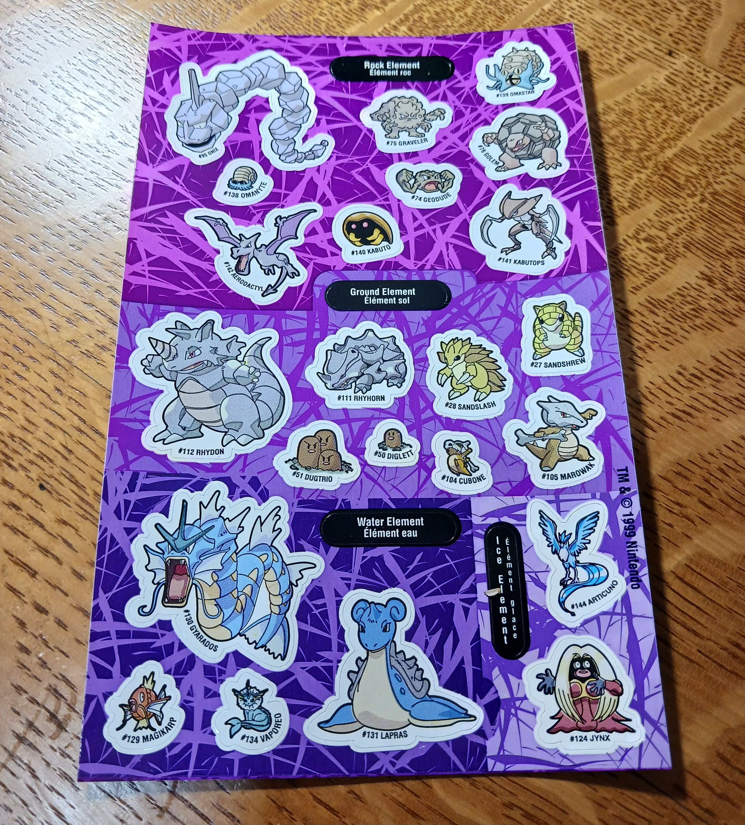 Pokemon × Stickers × Vintage Sandylion Pokémon 1999 Vintage Rock ...