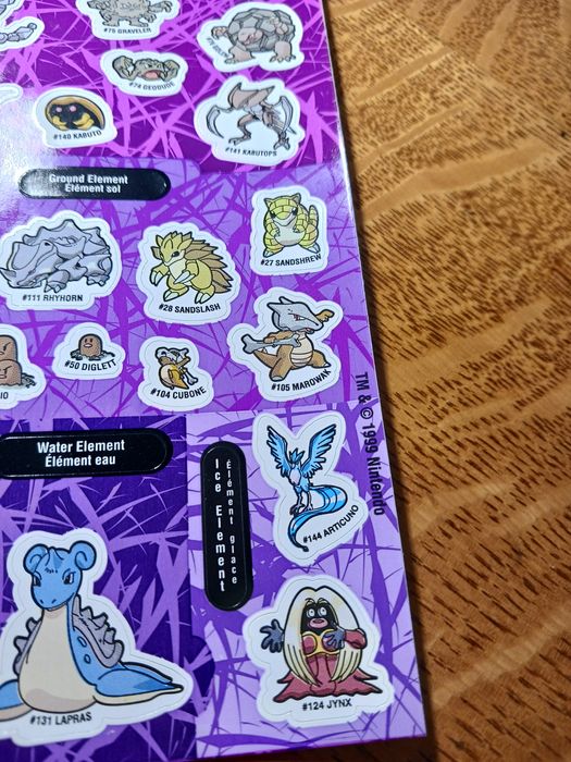 Vintage Sandylion Pokémon 1999 Vintage Rock, Ground, Water Stickers ...