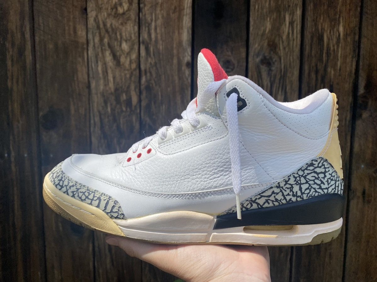 Jordan Brand × Nike × Vintage Nike Air Jordan 3 Retro 2003 White Cement ...