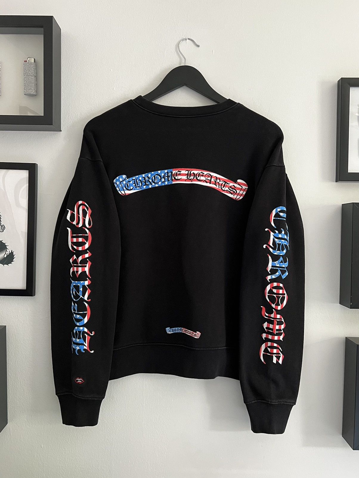 Chrome Hearts CHROME HEARTS MATTY BOY FLAG CREWNECK | Grailed