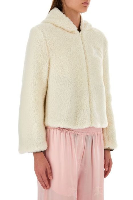 Burberry Ivory Teddy Fabric Jacket | Grailed