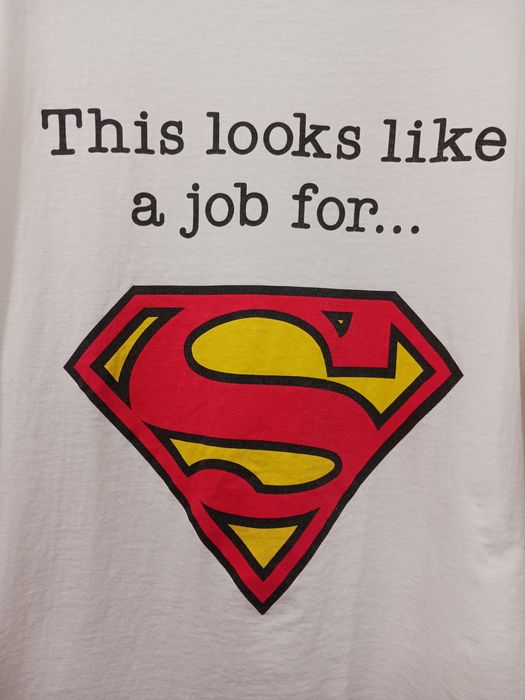 Vintage DC Comics "This looks like a job for..." Superman 1996 Tee ...