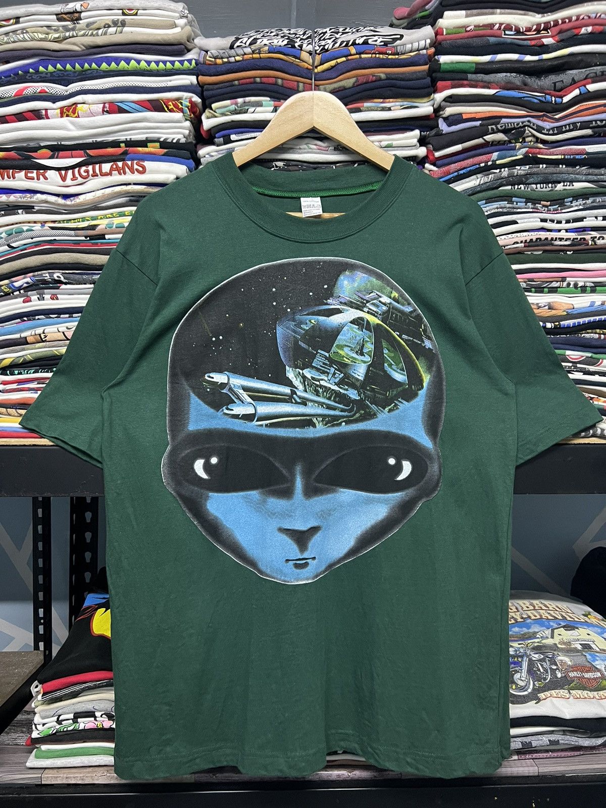 Vintage Vintage 90s Bootleg Alien Workshop Big Head Tshirt | Grailed