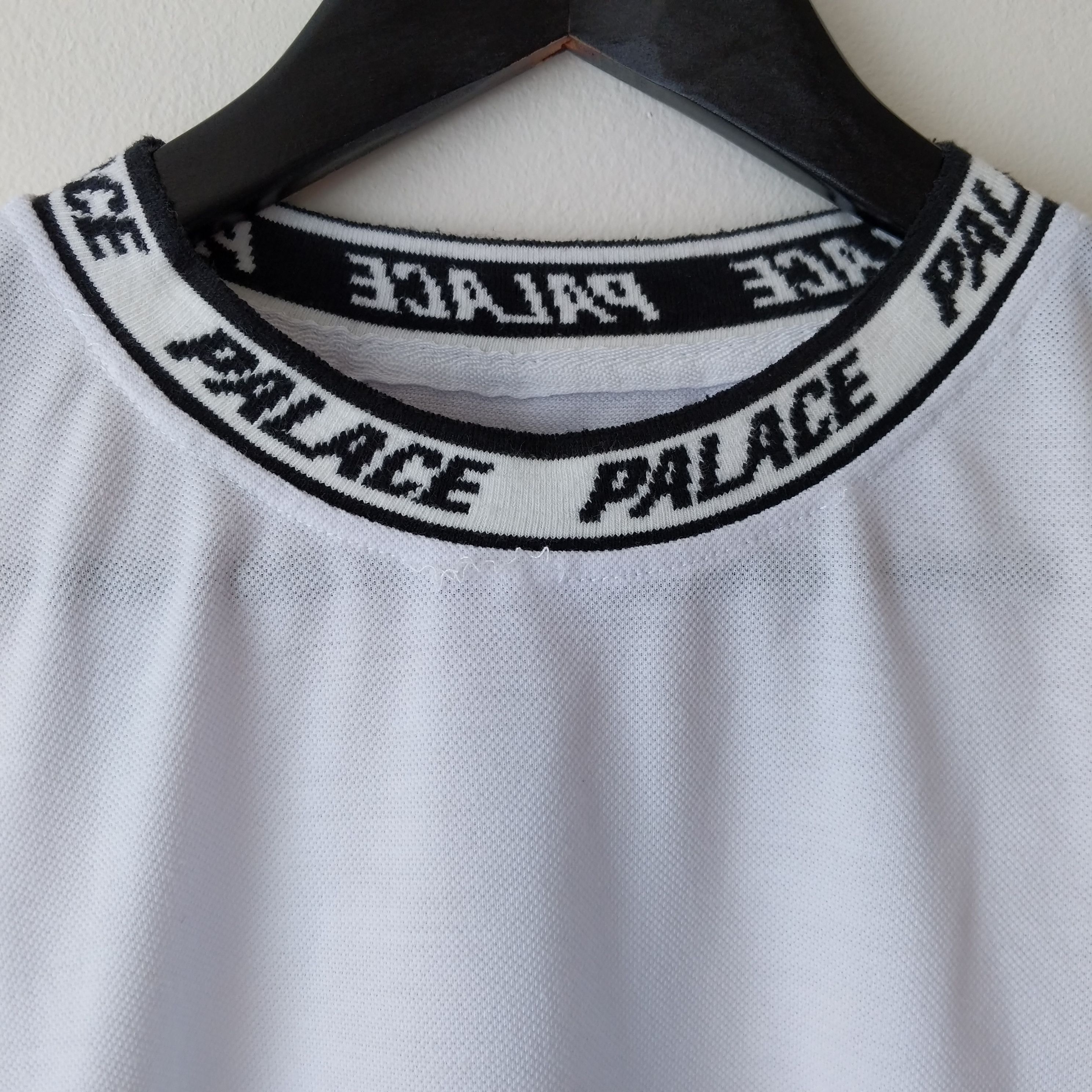 Palace Palace Logo Neck T-Shirt White | Grailed