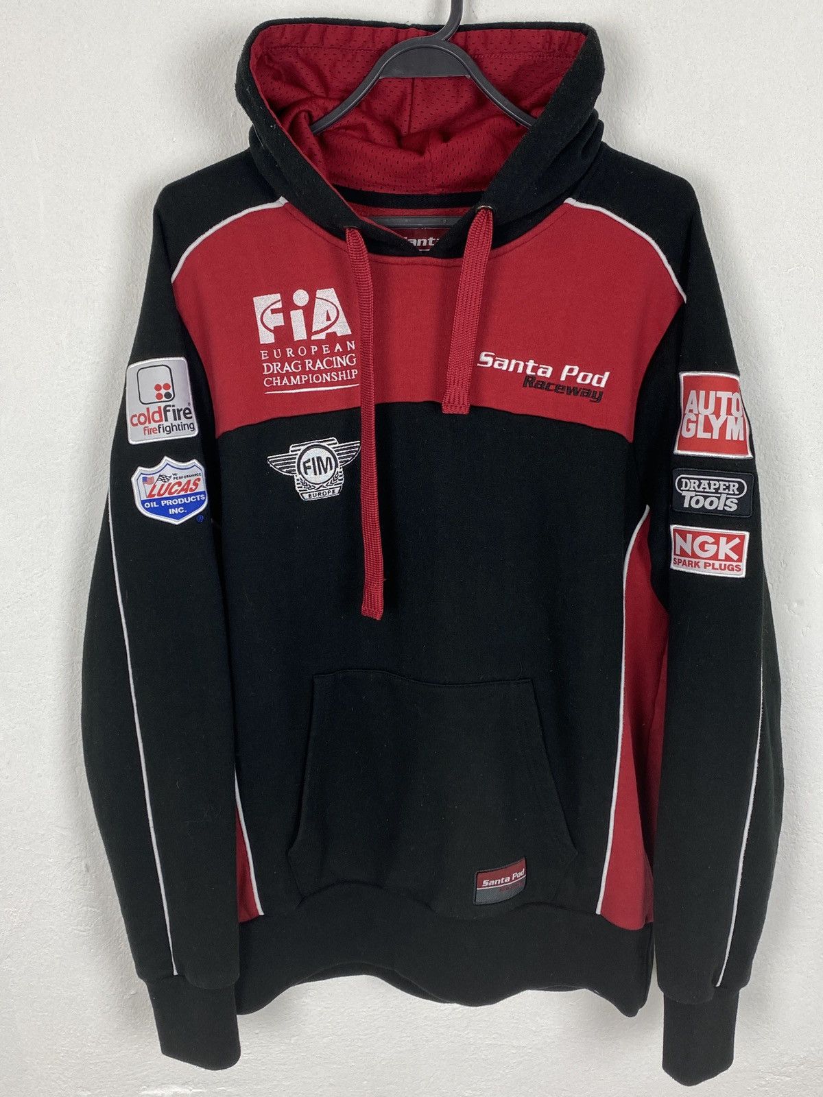 Racing Santa Pod Raceway Drag Racing Hoodie In Red/Black | Grailed